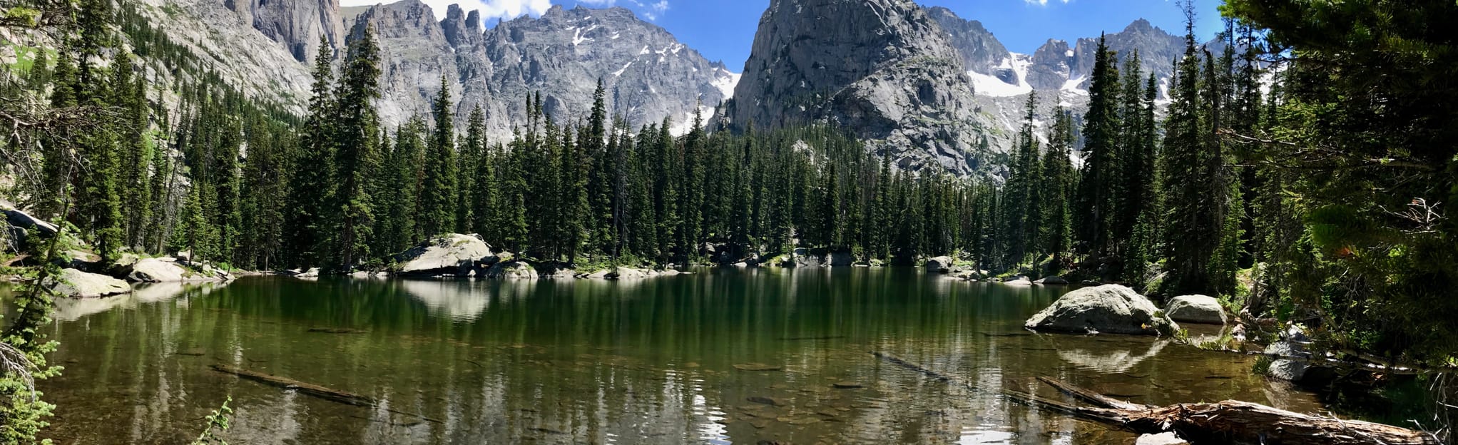 Mirror Lake and Crater Lake via Cascade Creek Trail, Colorado - 2,151 ...