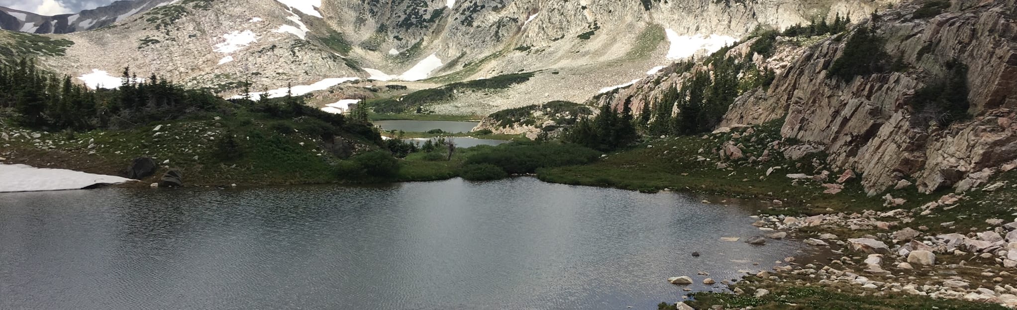 Lewis Lake, South Gap Lake, and Snowy Mountains Trail, Wyoming - 371 ...