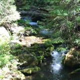 Erma Bell, Wahanna and Torrey Lakes from Skookum Creek Campground ...