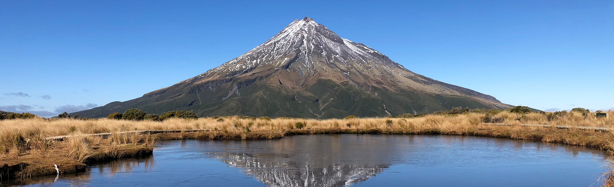 Pouakai Tarns via Mangorei Track and Pouakai Hut, Taranaki, New Zealand ...