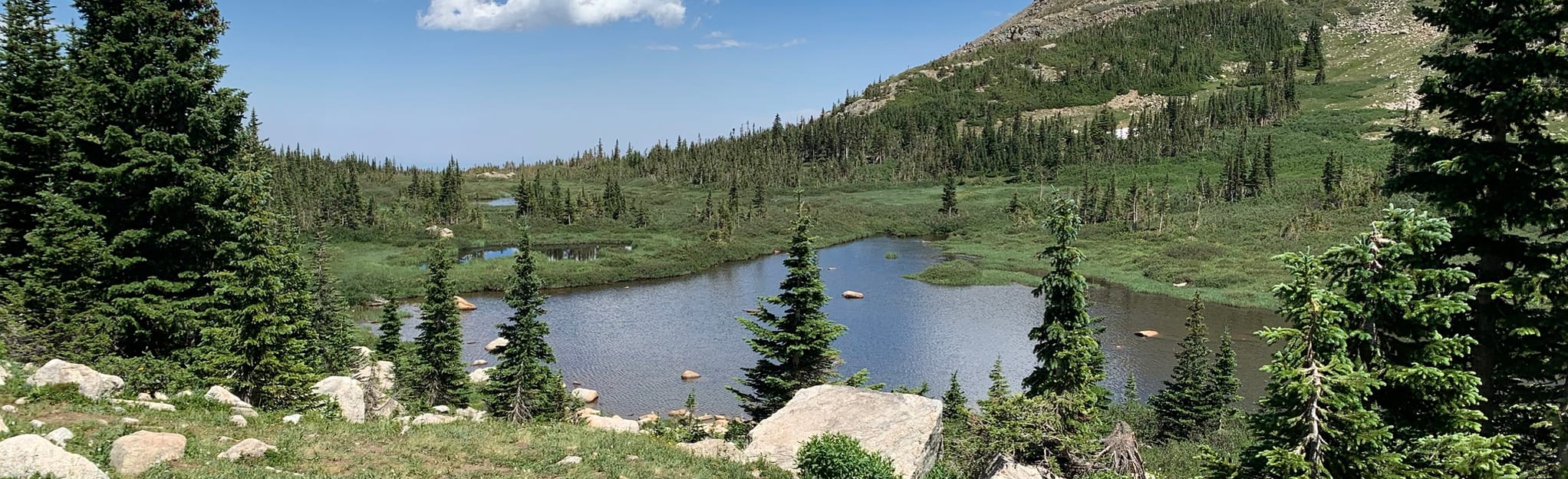 Blue Lake and Little Blue Lake via Mitchell Lake Trail, Colorado ...