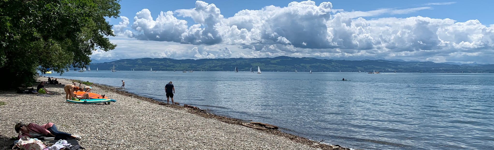 Along Lower Argen from Oberlangnau to Langenargen, Baden-Wuerttemberg ...