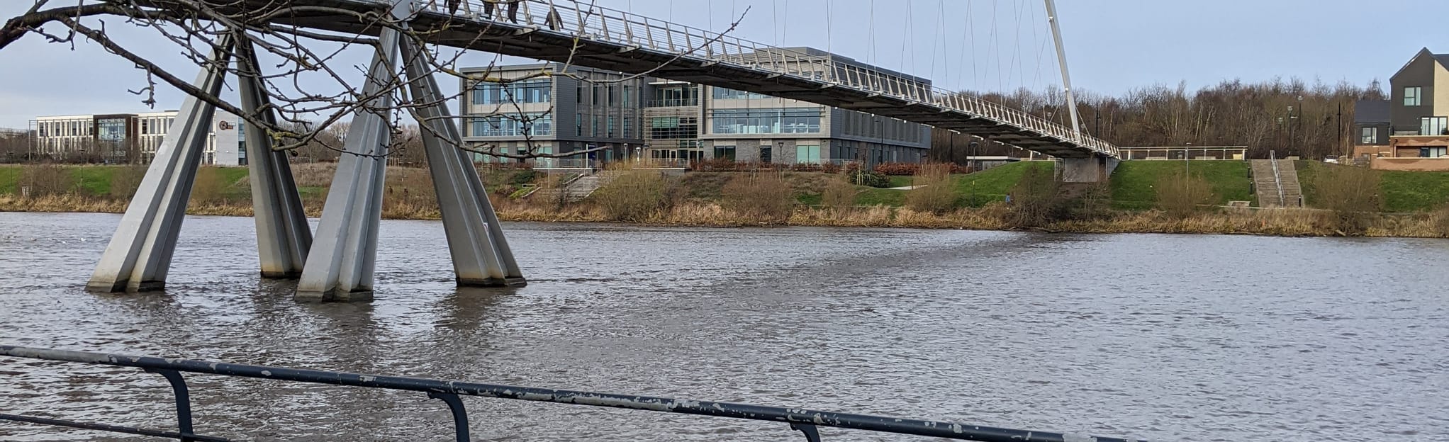 Tees Barrage and Infinity Bridge Circular, North Yorkshire, England ...