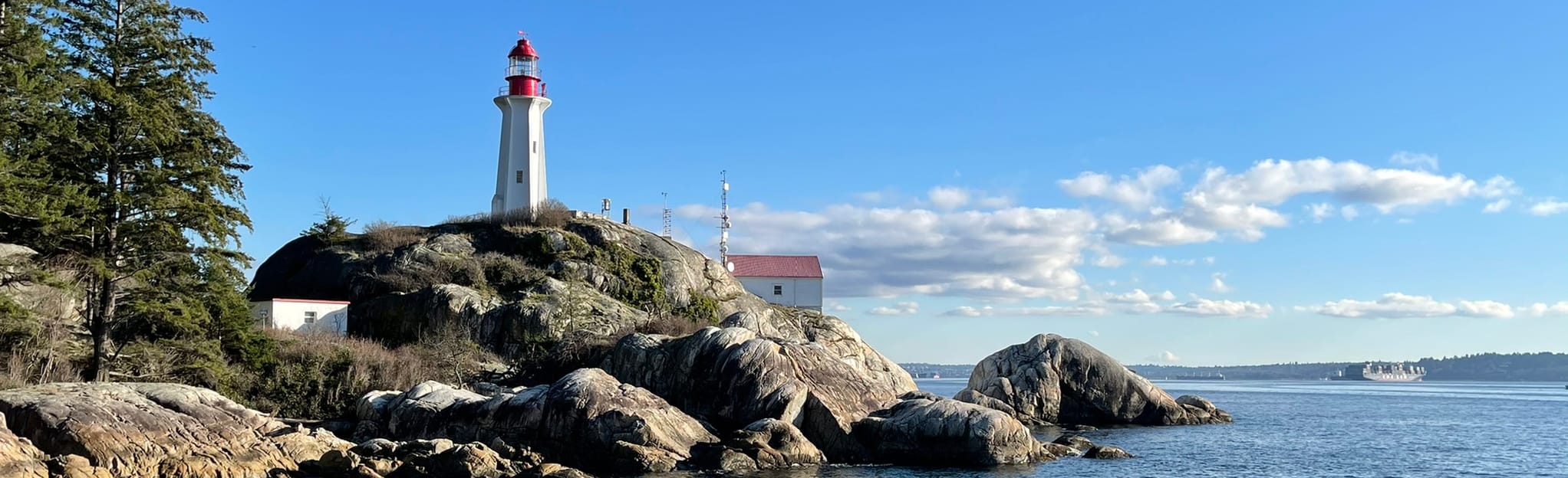 Point Atkinson Lighthouse and Shore Pine Point, British Columbia ...