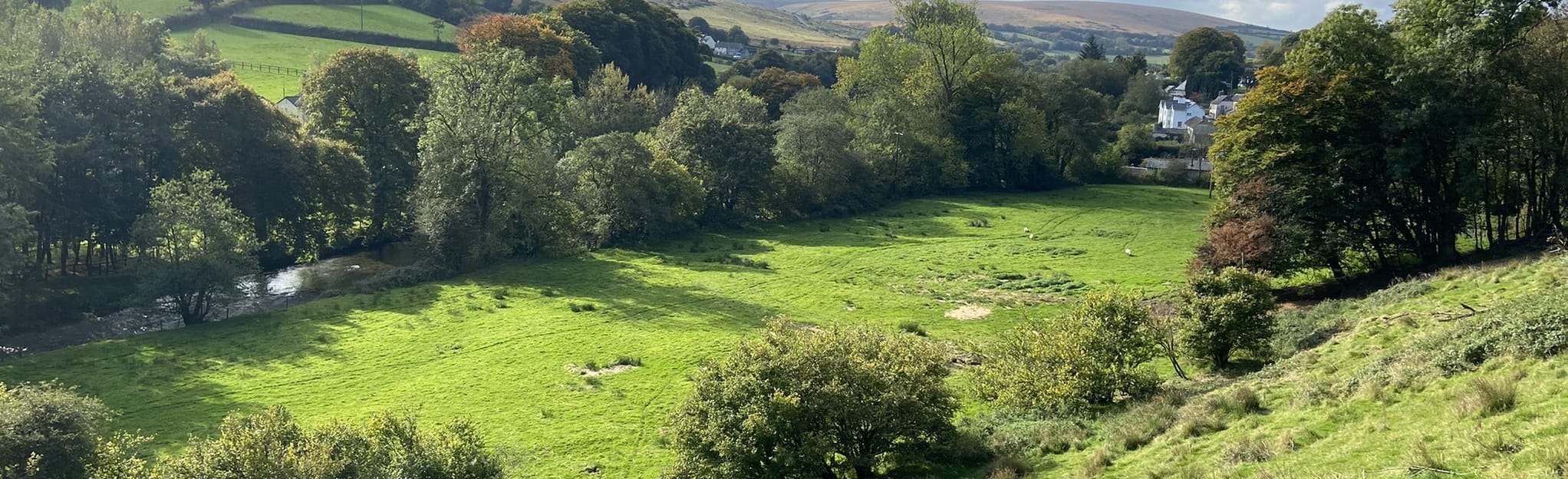 The River Barle and Withypool from Tarr Steps - Somerset, England ...