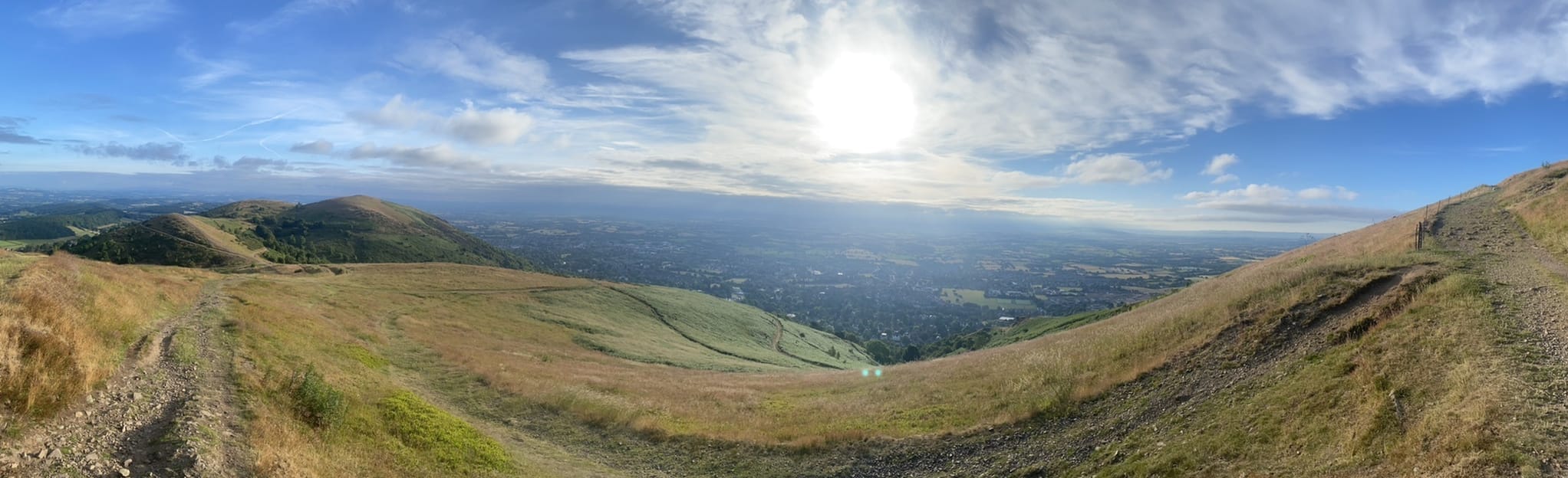 Malvern Hills with Worcester Beacon and Table Hill, Worcestershire ...