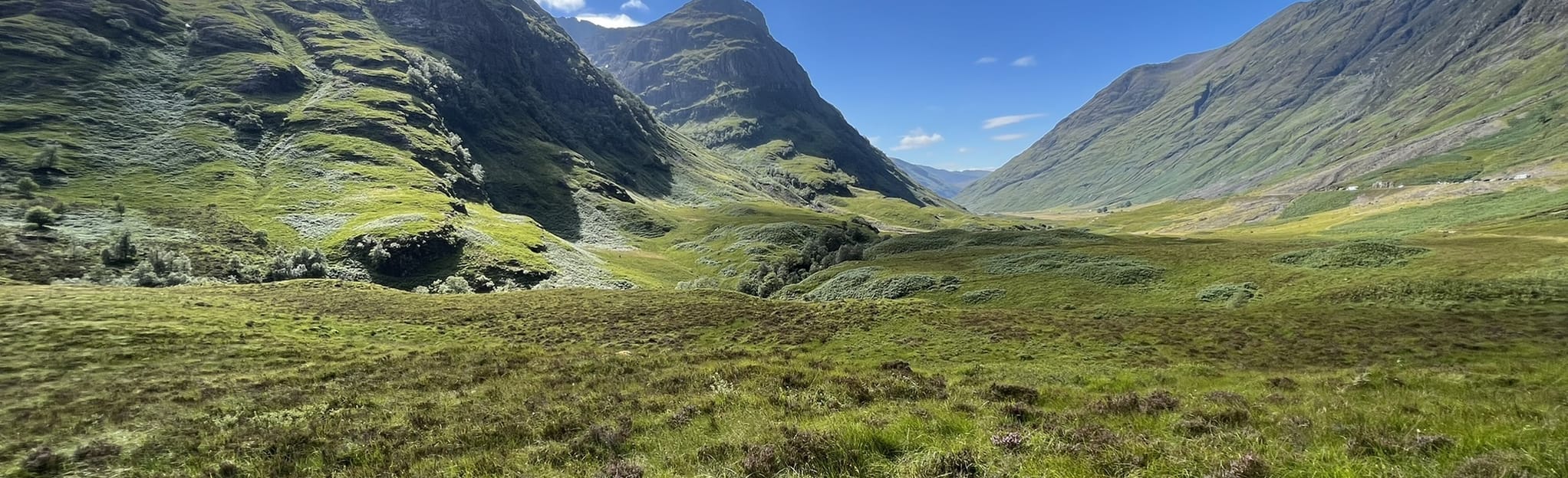 Glencoe Military Road from Three Sisters Car Park, Highlands, Scotland ...
