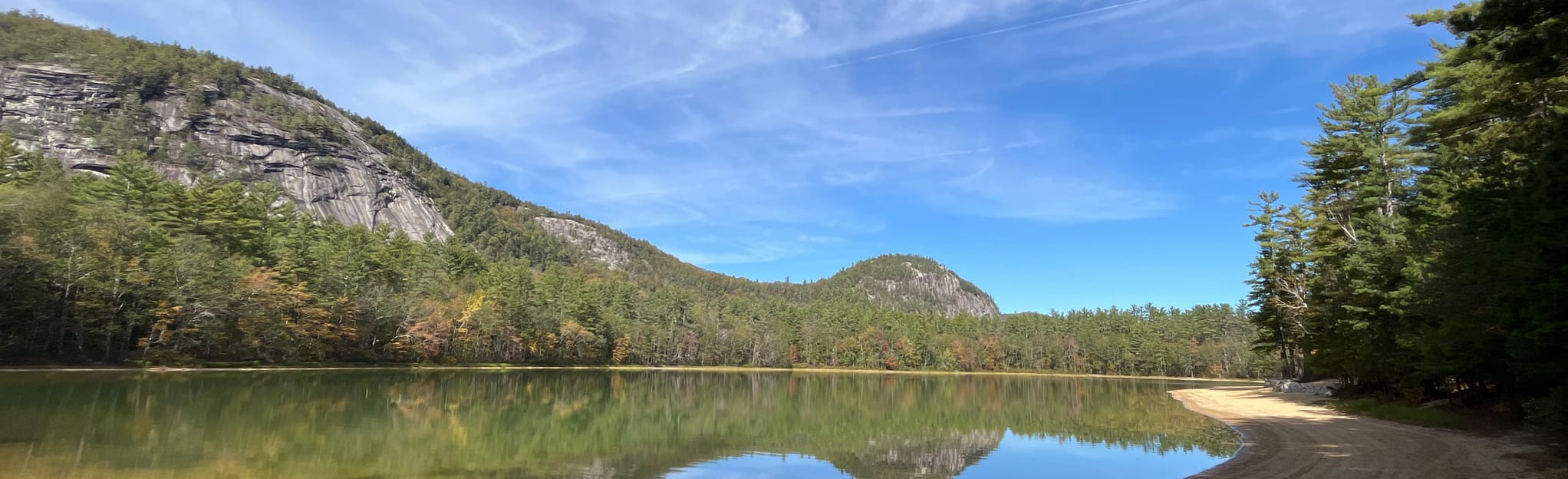 Cathedral Ledge from Echo Lake, New Hampshire - 1,052 Reviews, Map ...