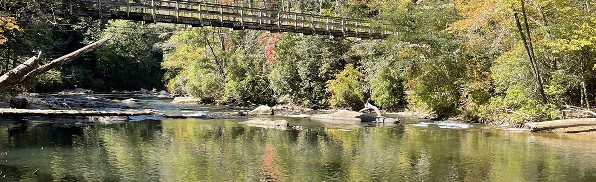 Toccoa Swinging Bridge via John Dick Creek Road and Toccoa River Road ...