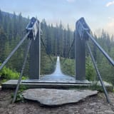 Blackshale Suspension Bridge via Black Prince, Alberta, Canada - 1,205 ...