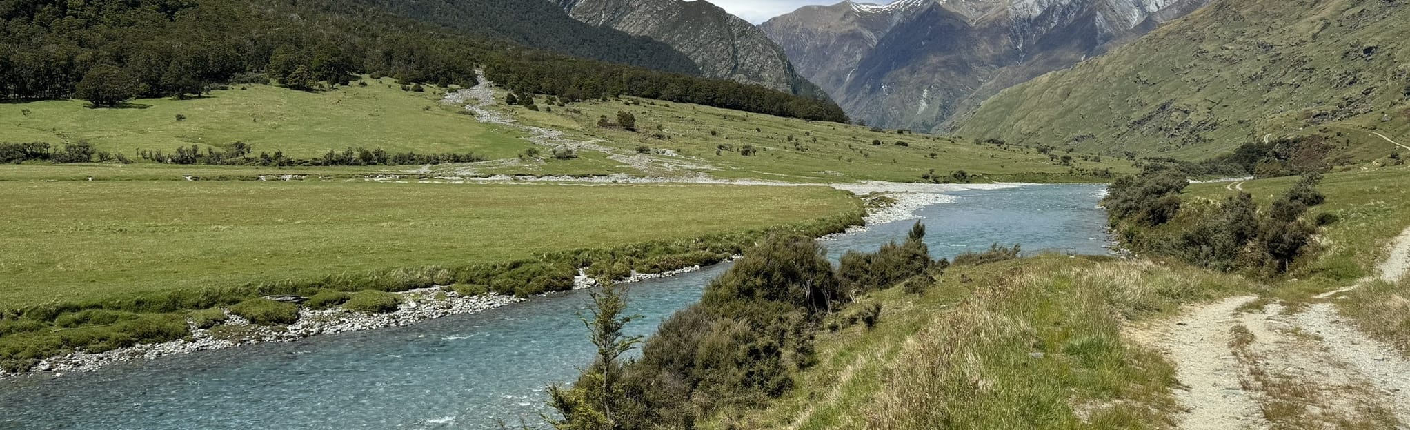Raspberry Creek Car Park to Aspiring Hut, Otago, New Zealand - 76 ...