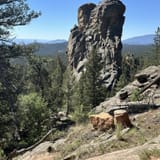 Elk Falls via Scout Line, Chimney Rock, and Bulging Elk Loop, Colorado ...